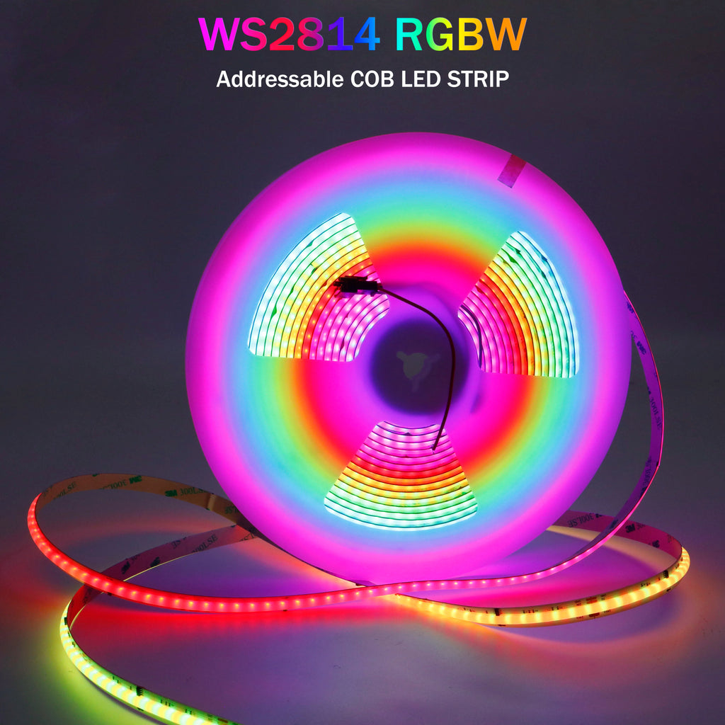 COB Led Strip RGB+W IC LED Strip Light WS2814 Addressable 576 LED Drea ...
