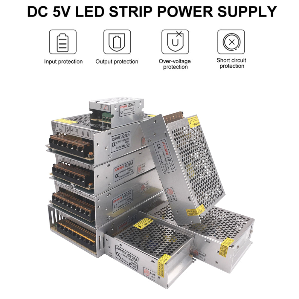 DC5V Switch LED Power Supply Transformers Adapter For WS2812B SK6812 A ...