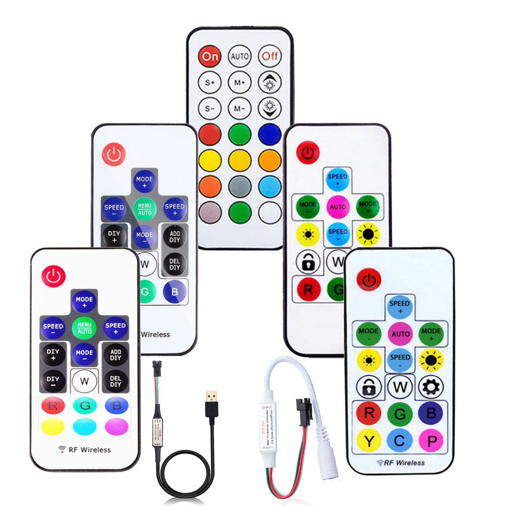 Led Remote Controller WS2811 WS2812B Led Pixels Strip Light Controller ...